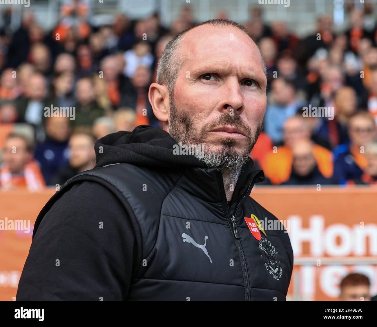 Michael Appleton manager of Blackpool during the Sky Bet Championship ...