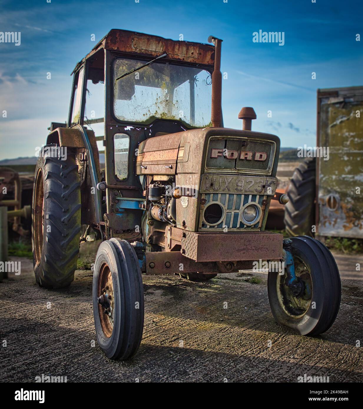 Old derelict tractor hi-res stock photography and images - Alamy