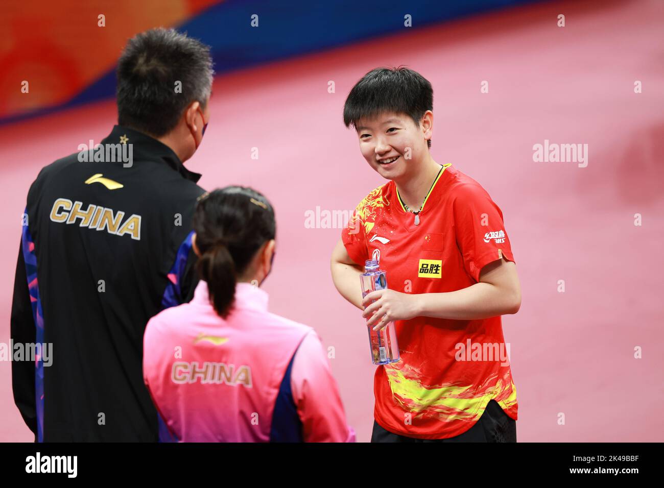 Chengdu, China's Sichuan Province. 1st Oct, 2022. Sun Yingsha (R) of ...