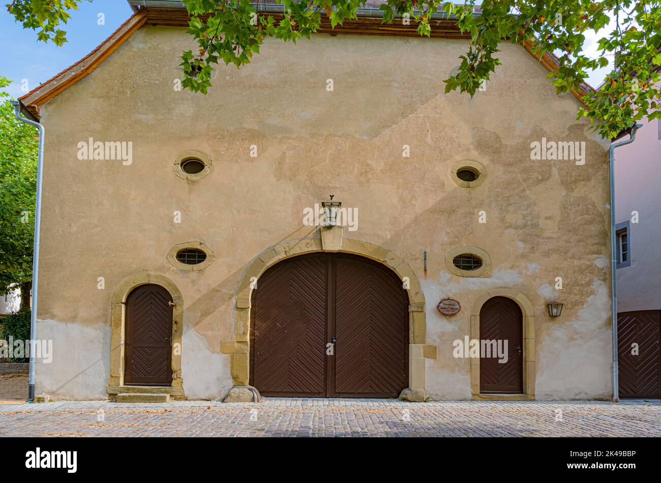 Historic building for tithe barn, (Zehntscheuer) in the old town of ...