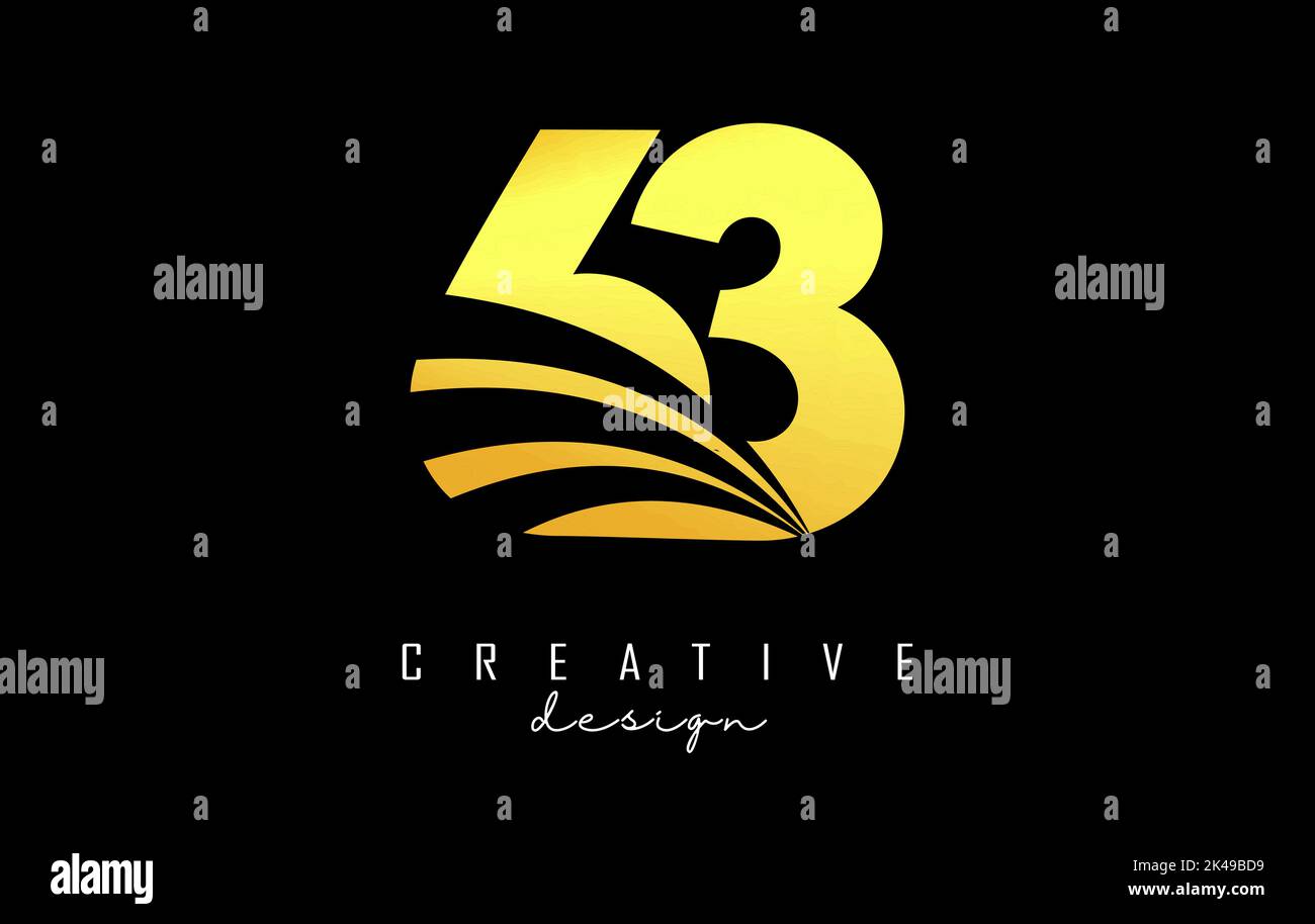 Golden Creative number 365 logo with leading lines and road concept ...