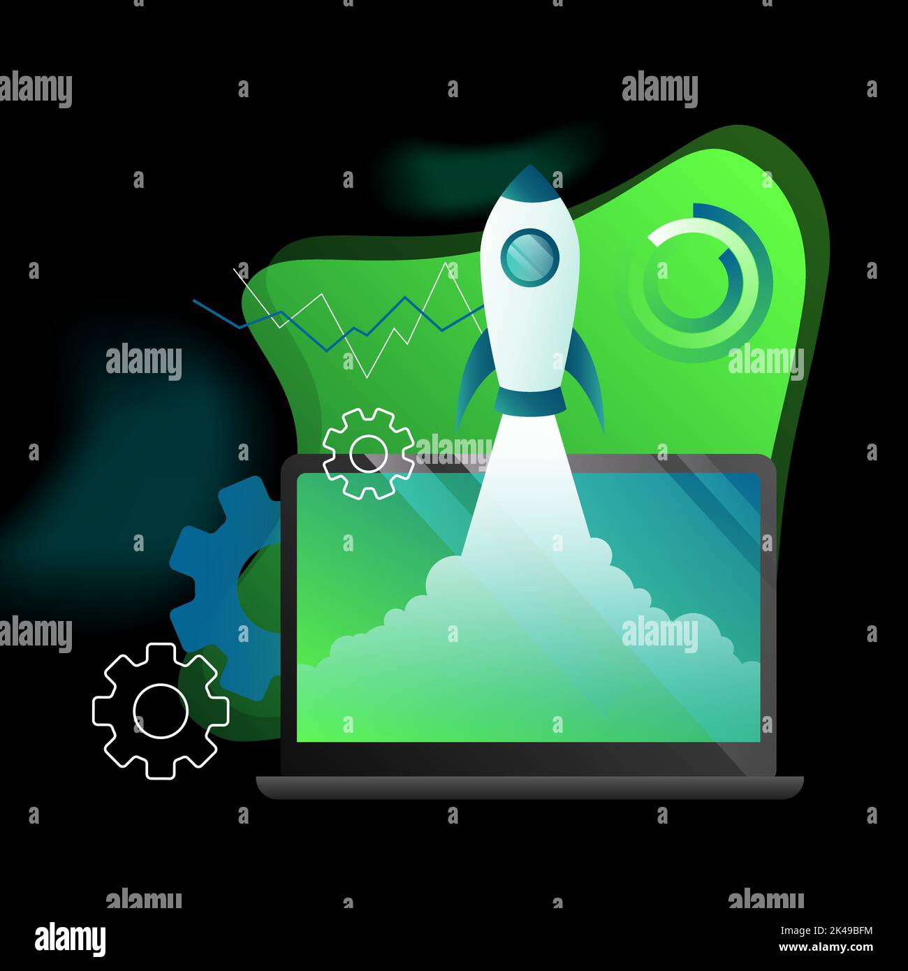 Startup cyberspace Stock Vector Images - Alamy