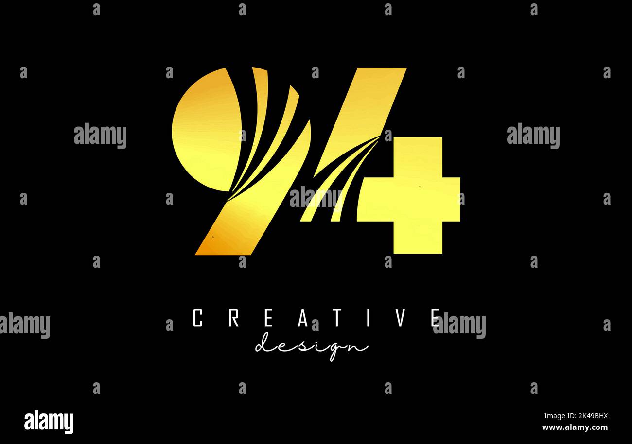 Golden Creative number 365 logo with leading lines and road concept ...