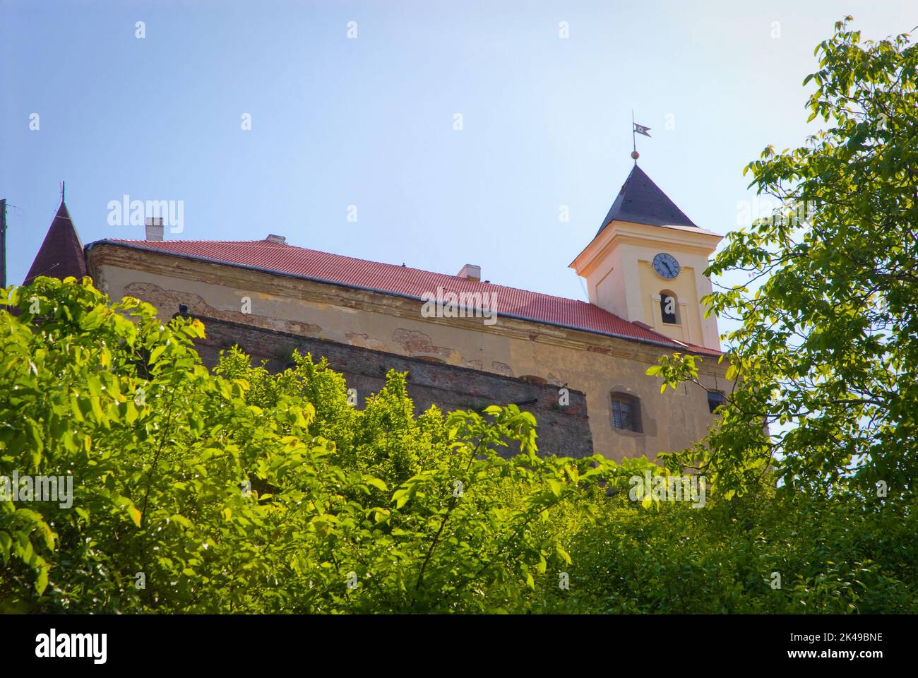 Old medieval castle with towers Stock Photo - Alamy