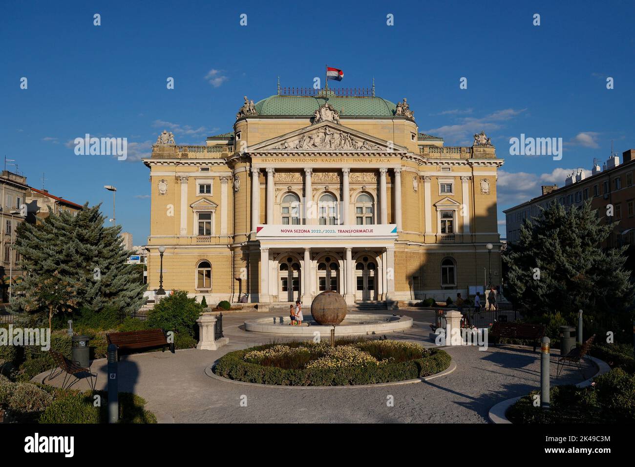 Croatian National Theatre Ivan pl. Zajc in Rijeka, Croatia,Europe Stock ...