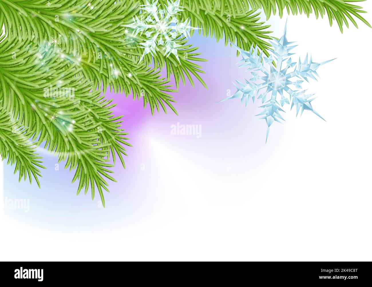 Christmas Tree and Snowflakes Background Stock Vector Image & Art - Alamy