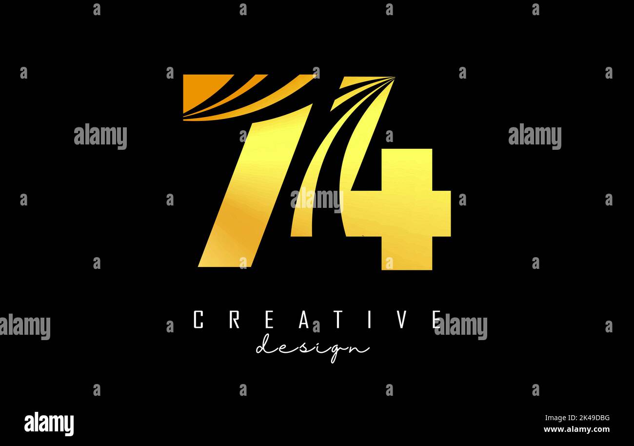 Golden Creative number 365 logo with leading lines and road concept ...