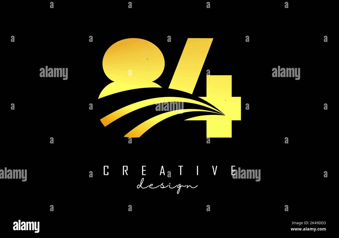 Golden Creative number 365 logo with leading lines and road concept ...