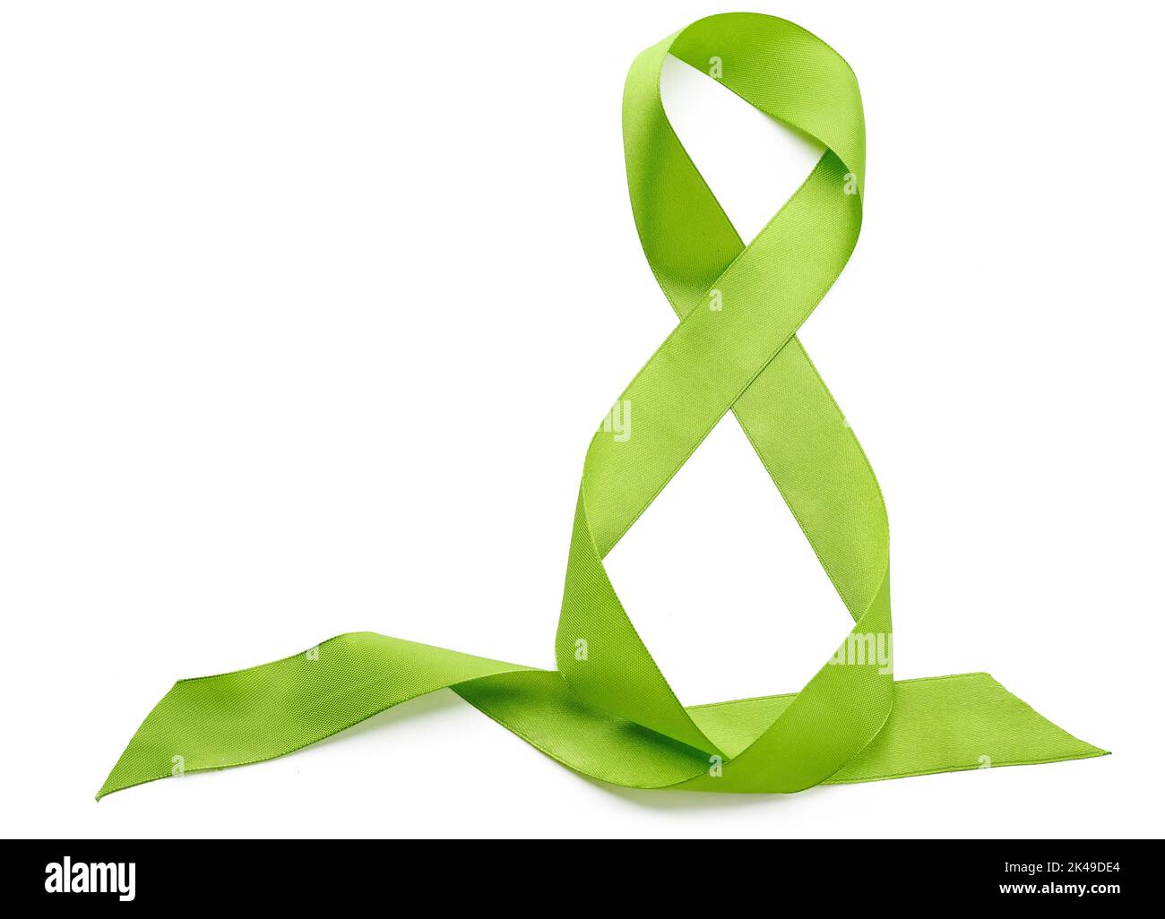 Green ribbon border isolated on white background close up Stock Photo ...