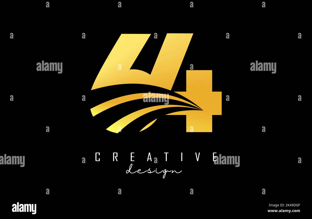Golden Creative number 365 logo with leading lines and road concept ...