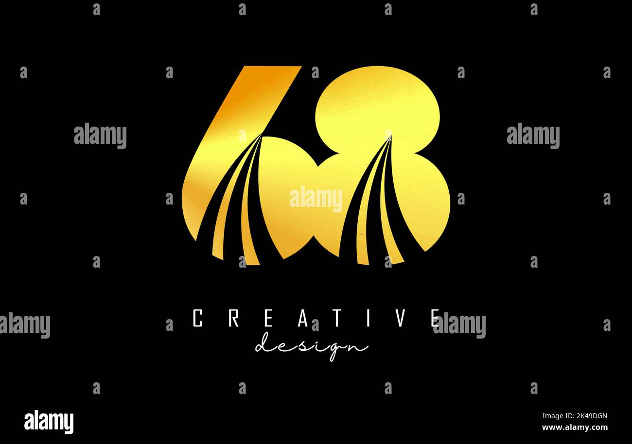 Golden Creative number 365 logo with leading lines and road concept ...