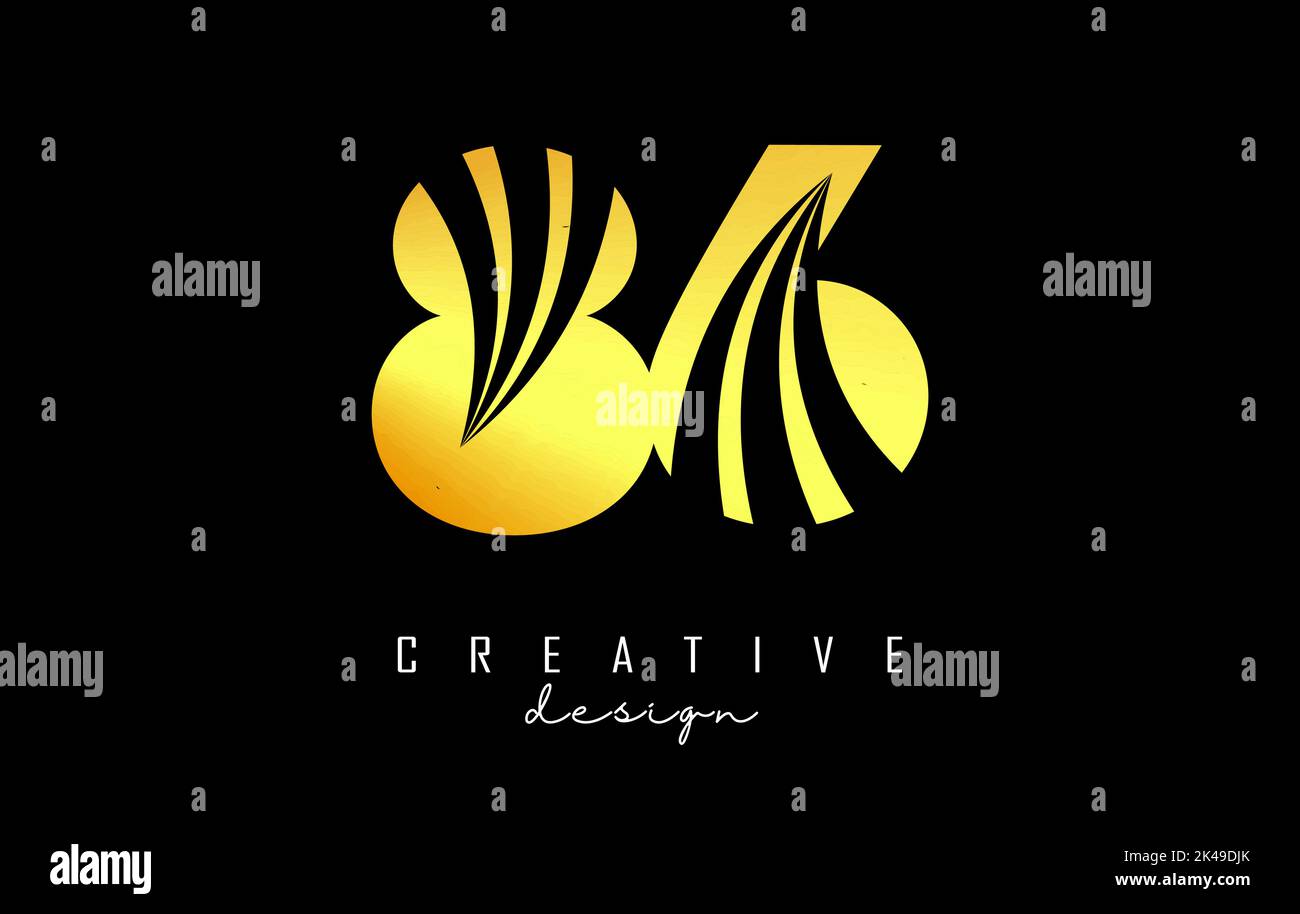 Golden Creative number 365 logo with leading lines and road concept ...