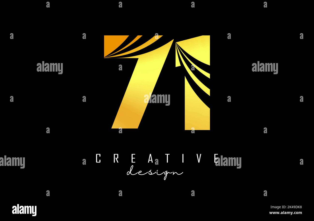 Golden Creative number 365 logo with leading lines and road concept ...