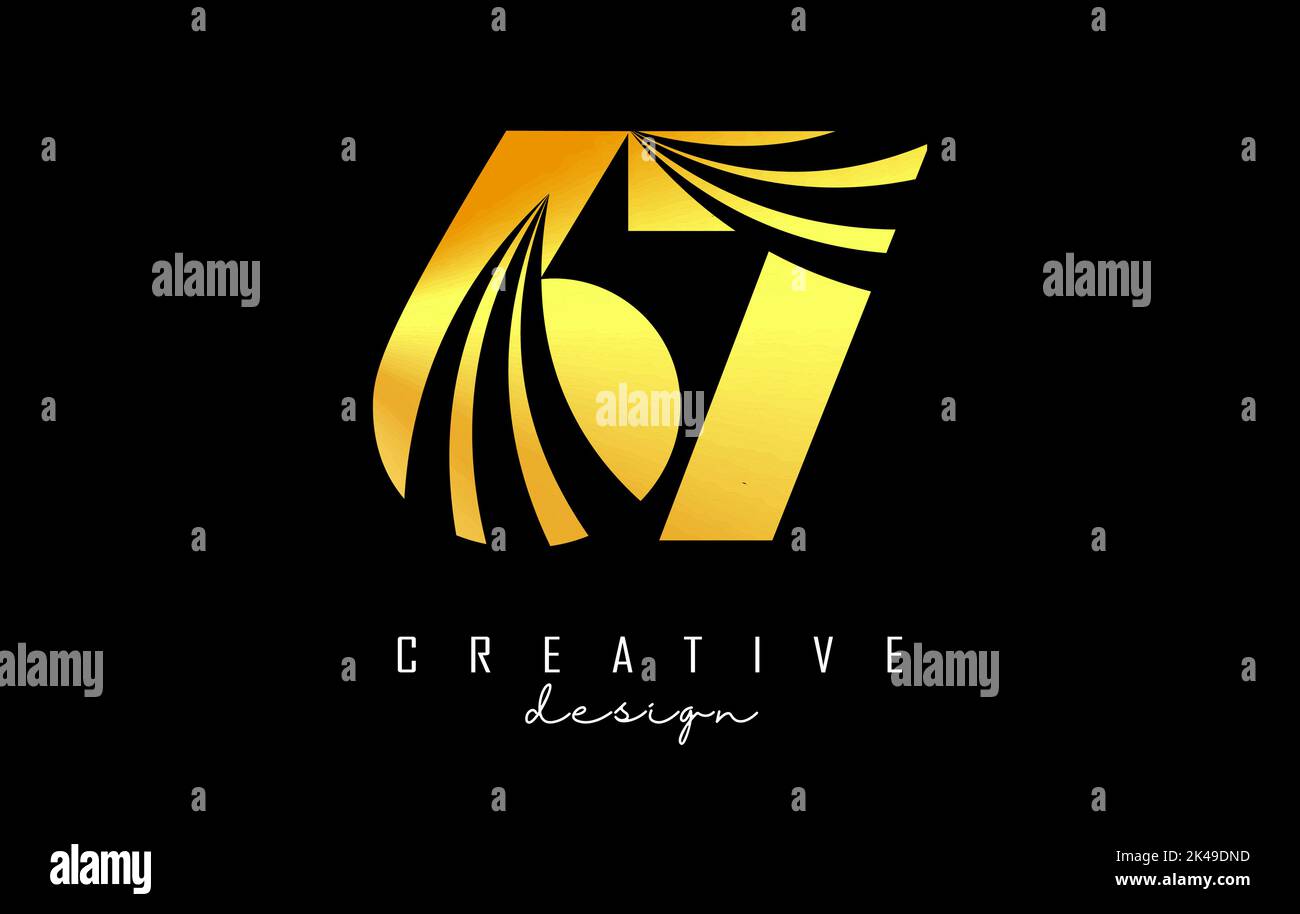 Golden Creative number 365 logo with leading lines and road concept ...