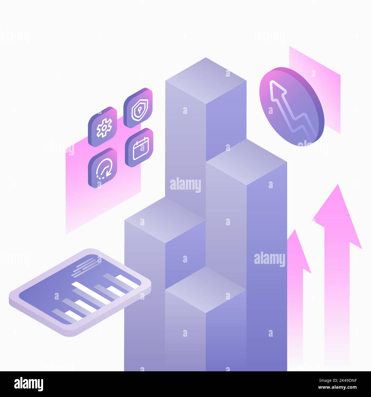 Data Analytics Systems Illustration Data Analyse Statistic White Background Vector