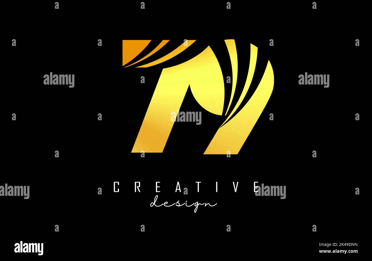 Golden Creative number 365 logo with leading lines and road concept ...