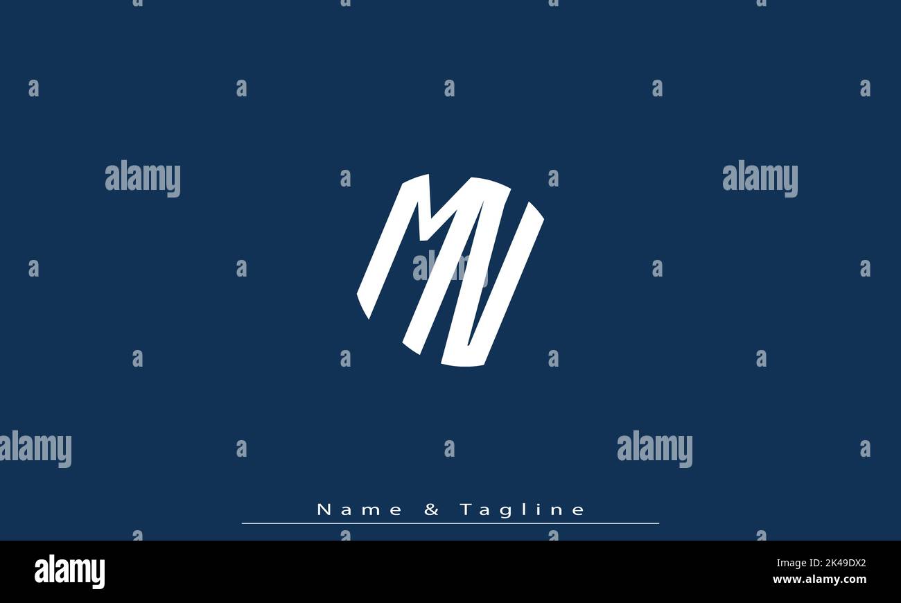 Alphabet letters Initials Monogram logo MV , VM Stock Vector Image ...