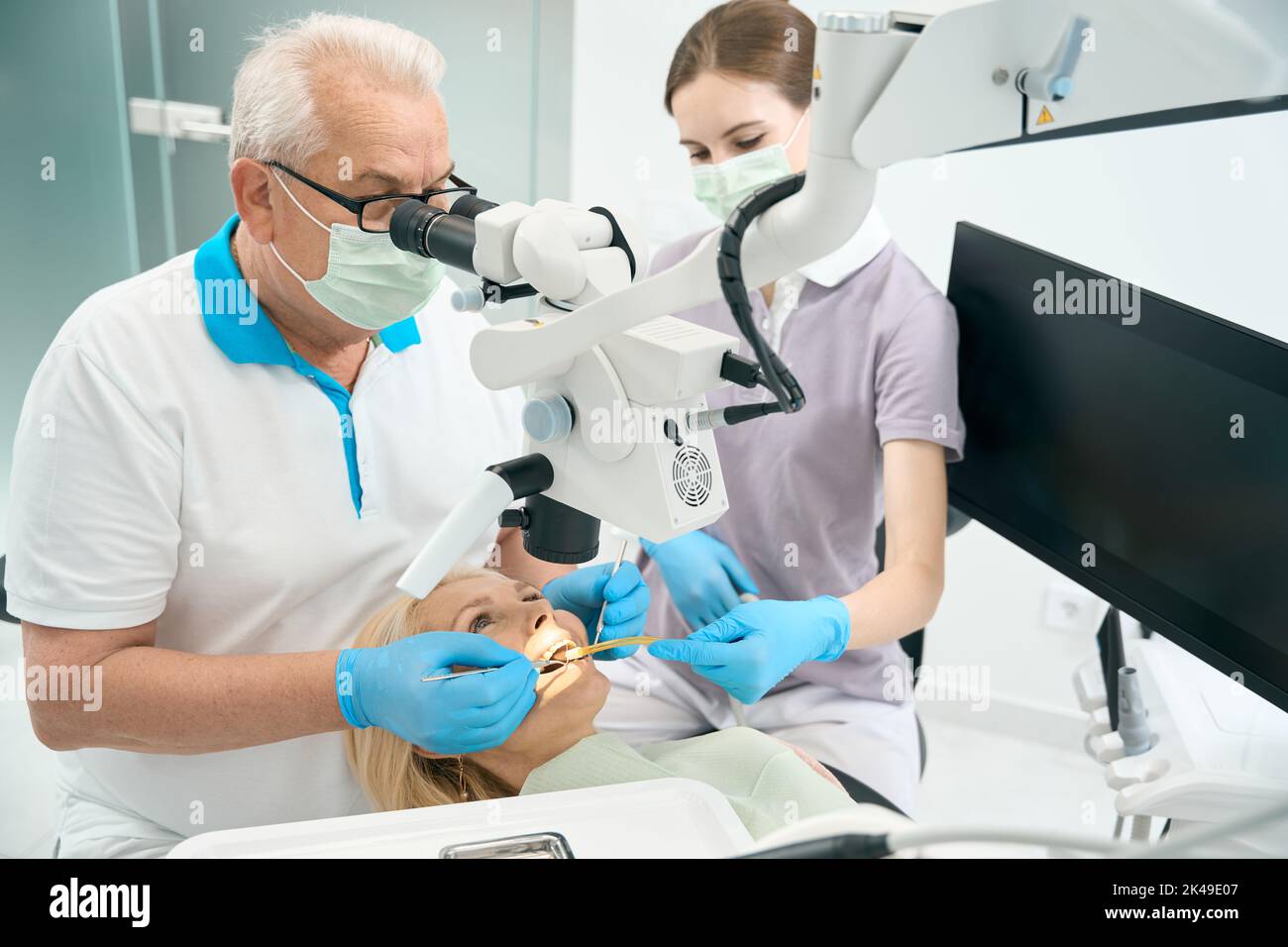 Female person on the appointment with dentist Stock Photo - Alamy