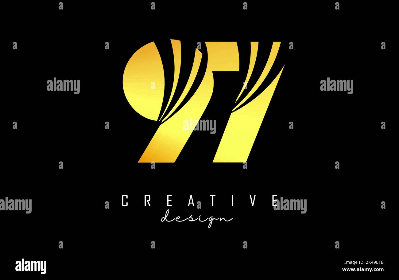 Golden Creative number 365 logo with leading lines and road concept ...