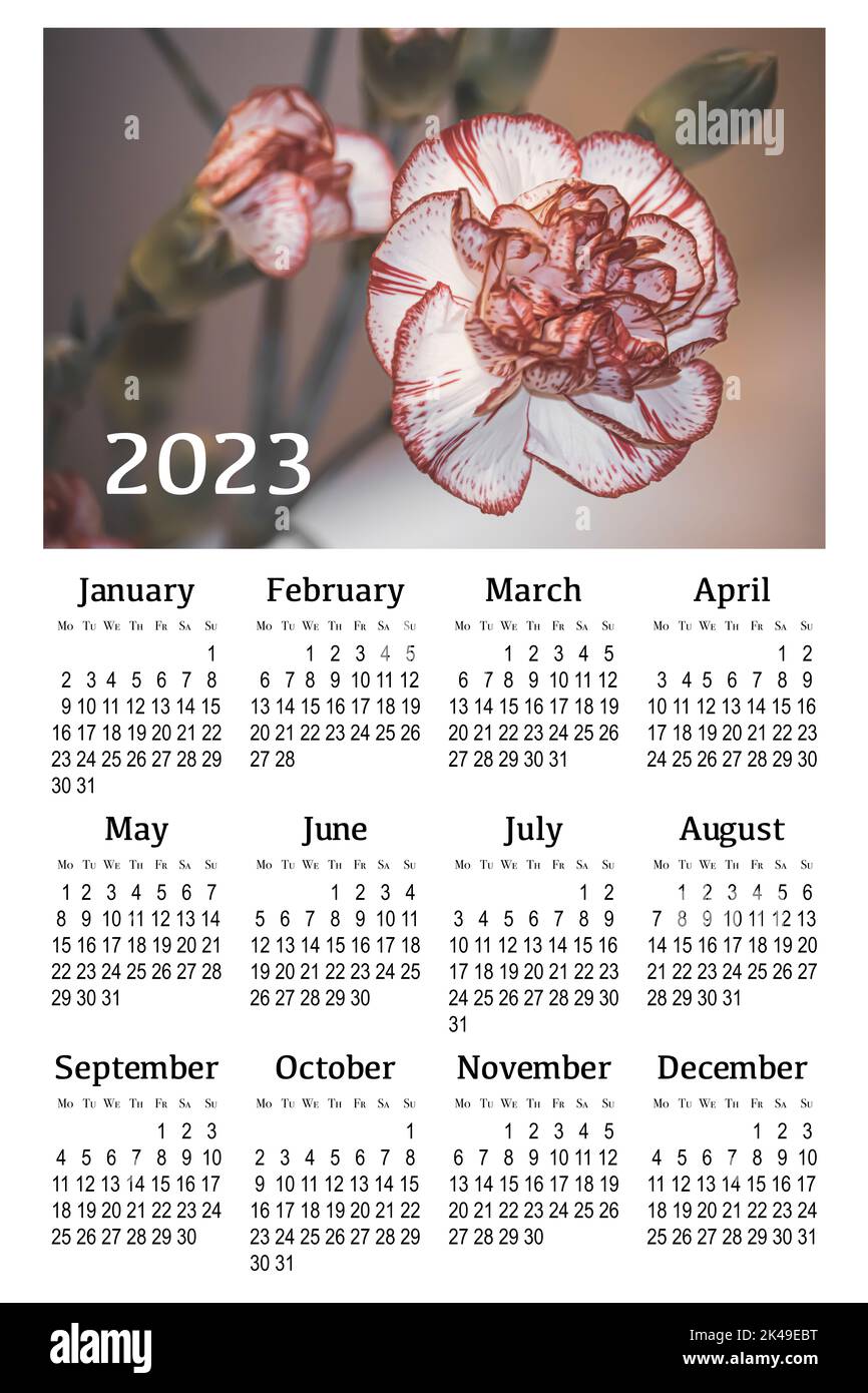 Vertical 2023 calendar hi-res stock photography and images - Alamy
