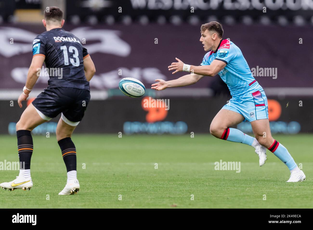 SWANSEA, WALES - OCTOBER 01: The BKT United Rugby Championship fixture ...