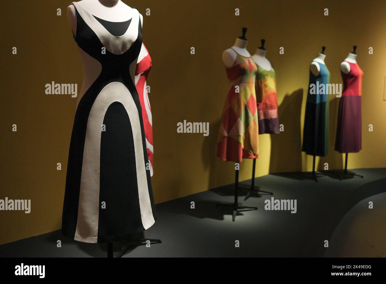 Dresses are displayed during the exhibition "Sybilla. The invisible ...