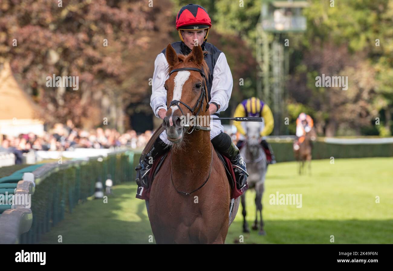 Paris, France. 01st Oct, 2022. Kyprios and Ryan Moore win the Qatar ...