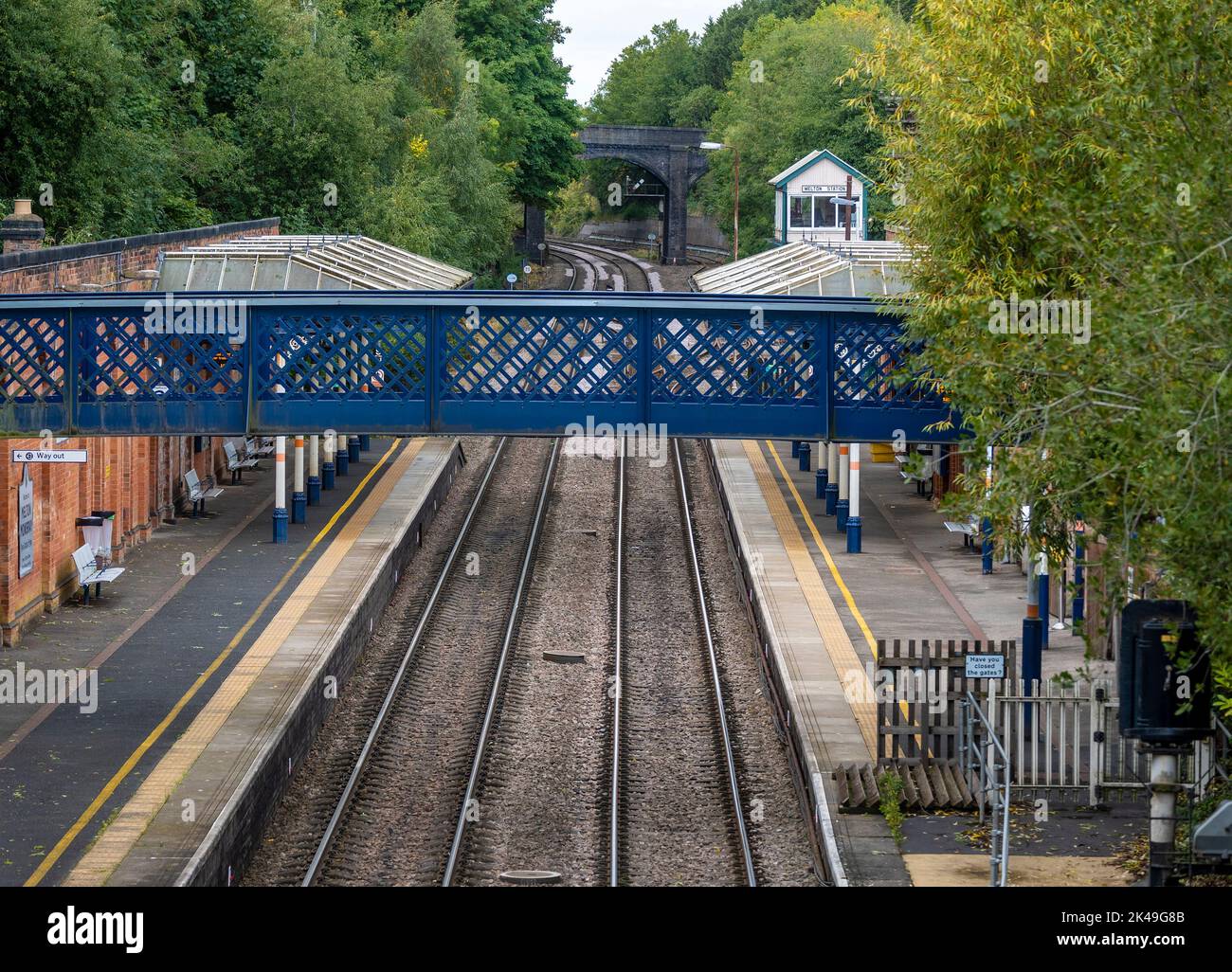 Melton Mowbrey Leicestershire 1st October 2022: Empty platforms, empty ...