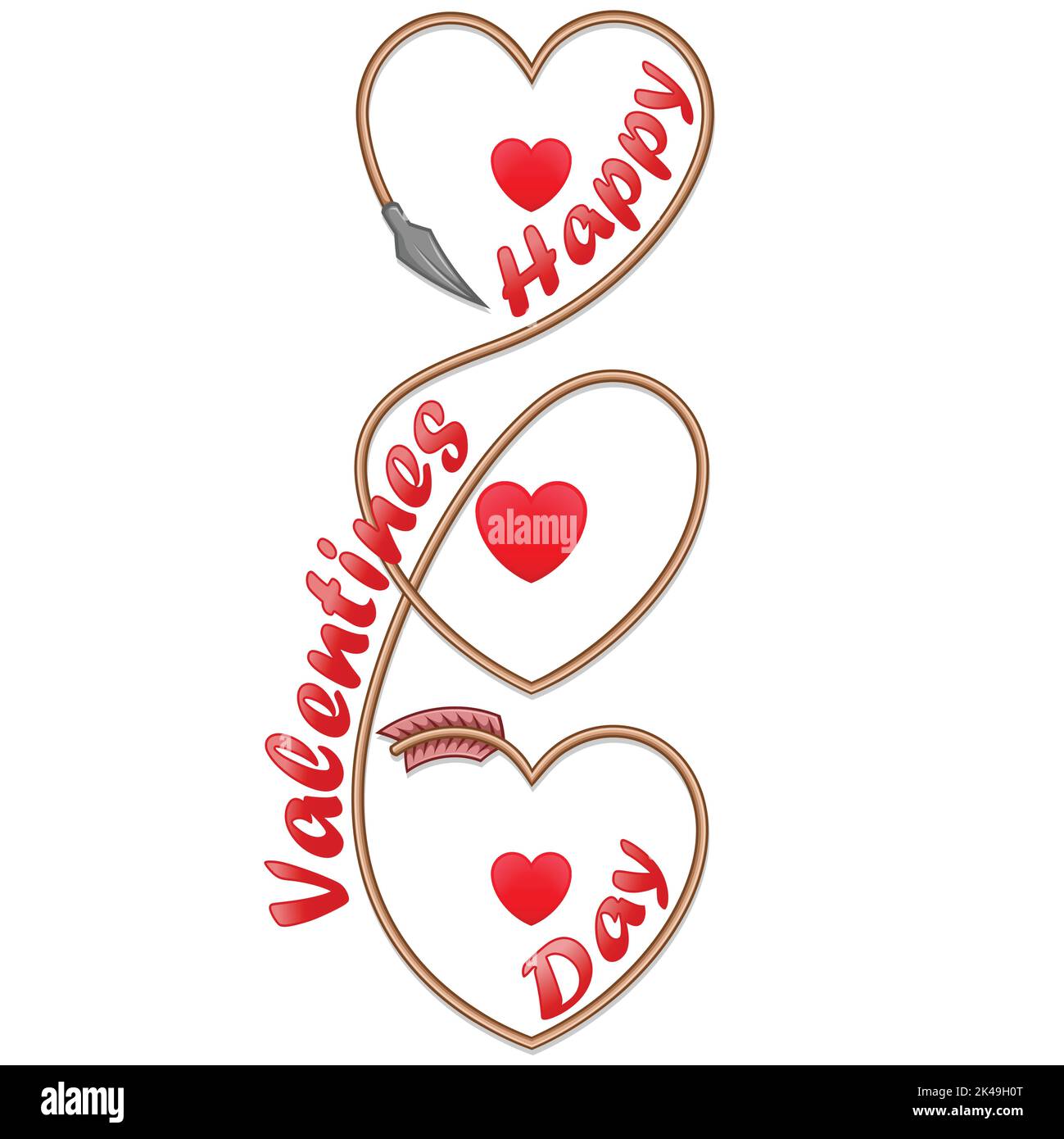 Valentine arrow vector design, heart shape, happy valentine's day Stock ...