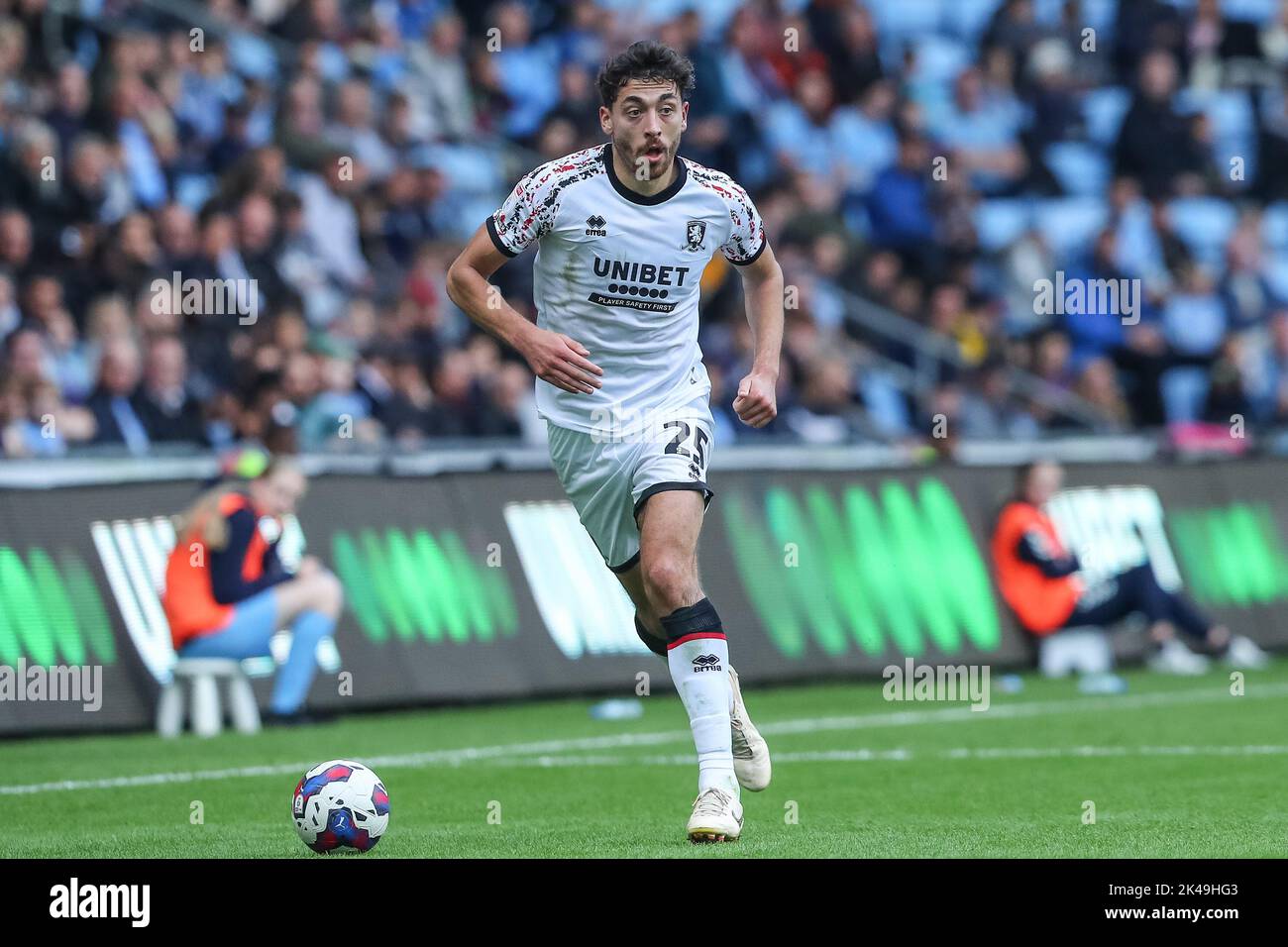 Matt Crooks #25 of Middlesbrough runs with the ball during the Sky Bet ...