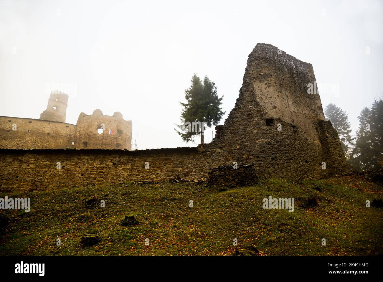 View of the ancient Zborov Castle, Slovakia Stock Photo - Alamy