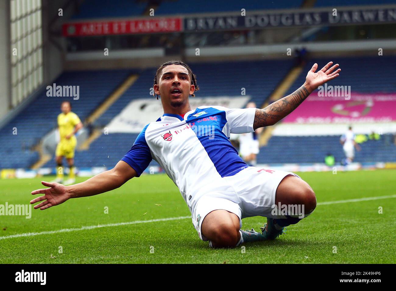 Blackburn Rovers' Tyrhys Dolan celebrates scoring his side's first goal ...