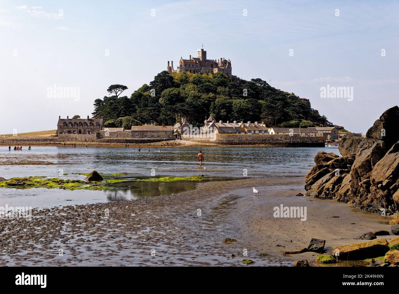 Iconic landmark of St. Michael Mount - the Cornish counterpart of Mont ...