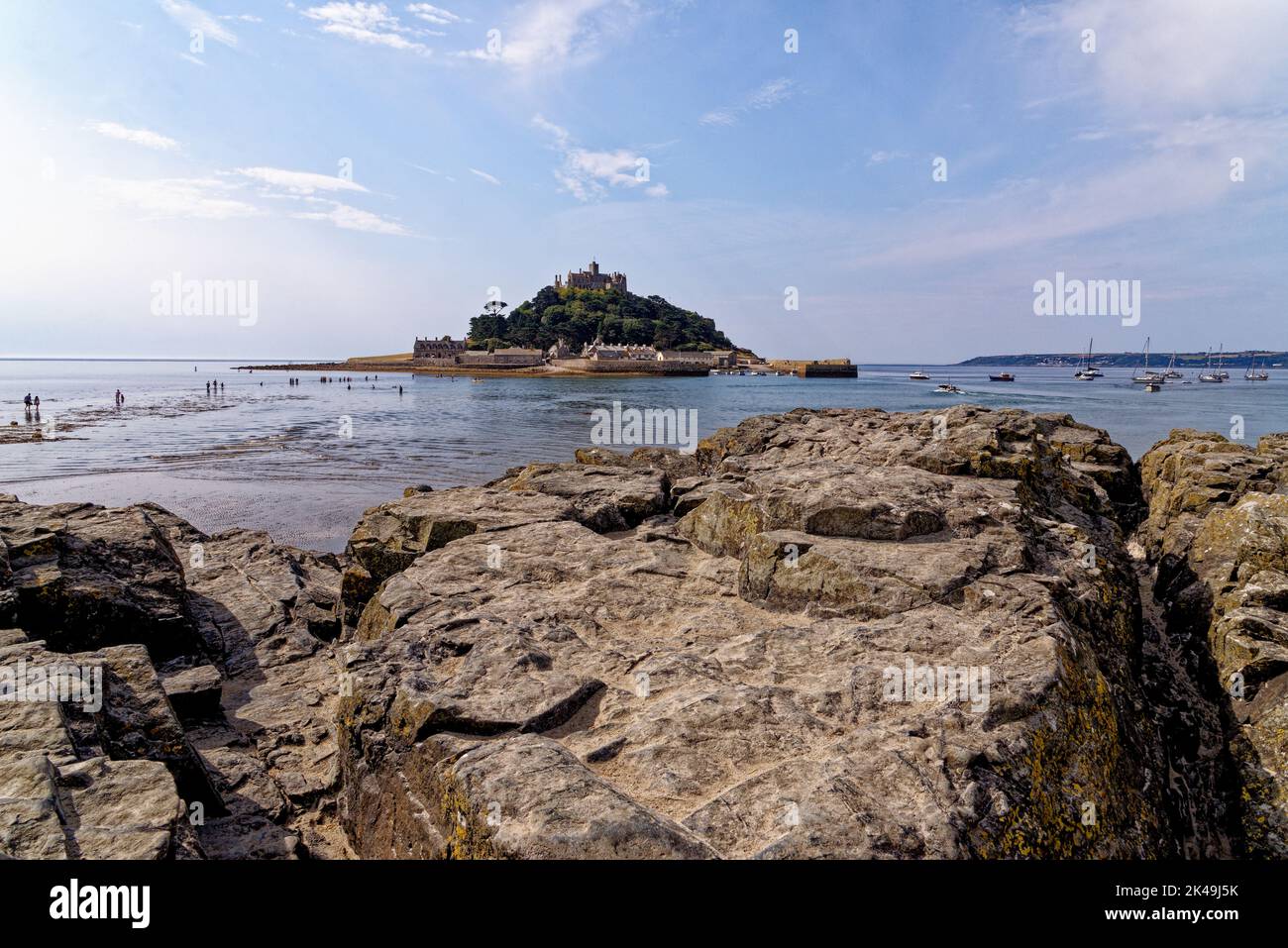Iconic landmark of St. Michael Mount - the Cornish counterpart of Mont ...