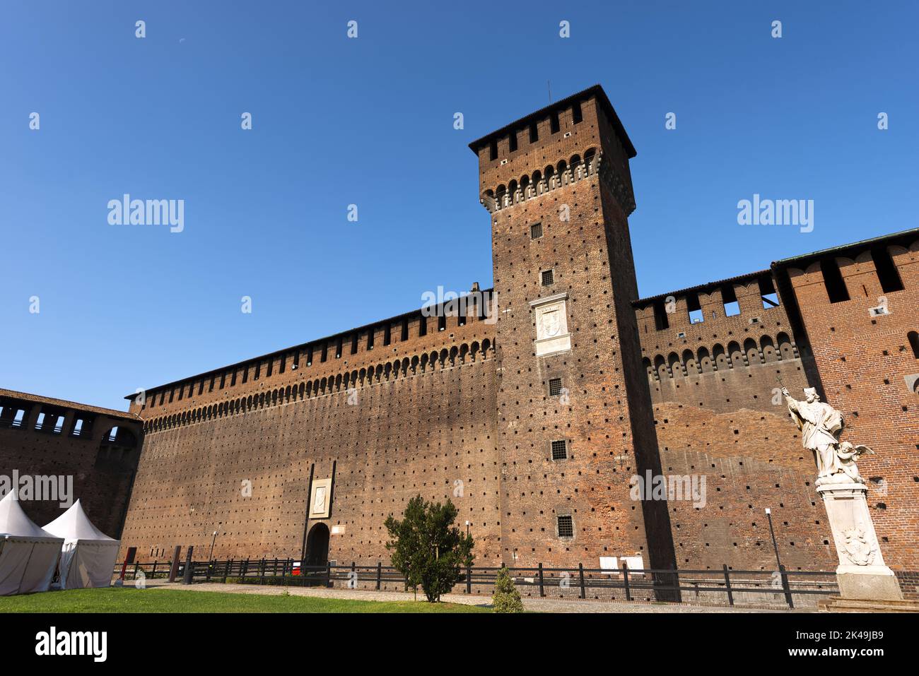 Sforza Castle XV century (Castello Sforzesco) in Milan, Lombardy, Italy ...