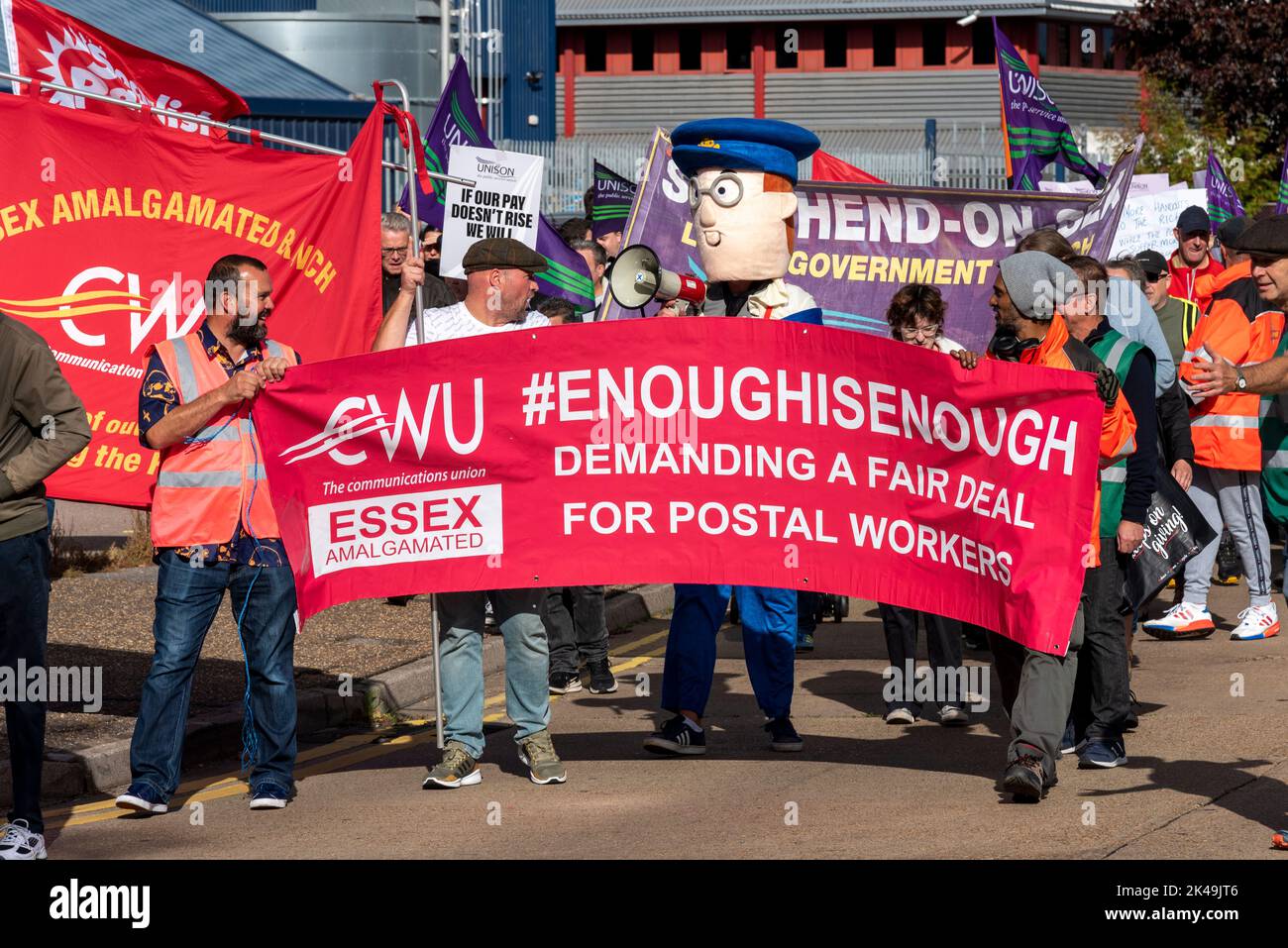 CWU members at a Enough is Enough protest against the cost of living ...