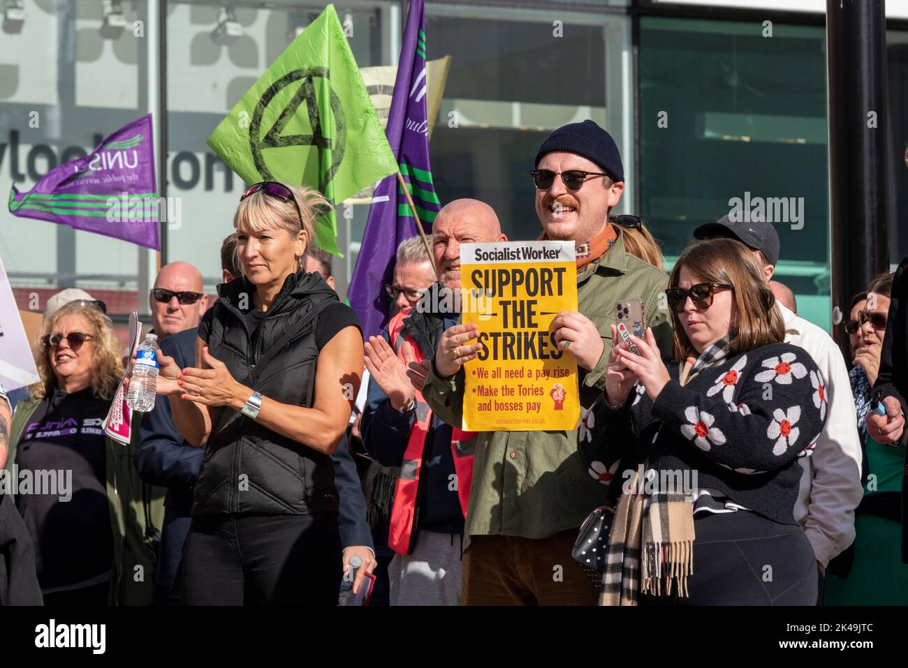 Protesters at a Enough is Enough protest against the cost of living ...