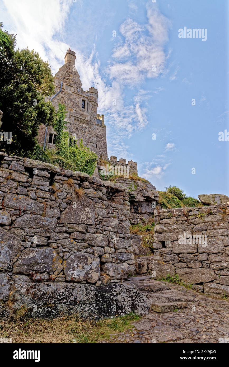 Iconic landmark of St. Michael Mount - the Cornish counterpart of Mont ...