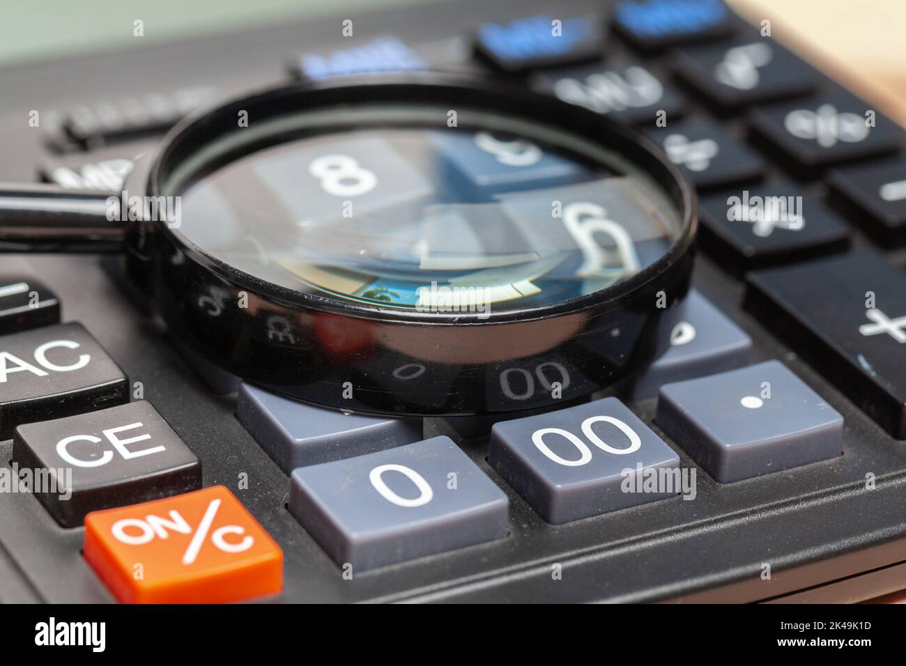 Calculator office equipment close up studio shot Stock Photo - Alamy