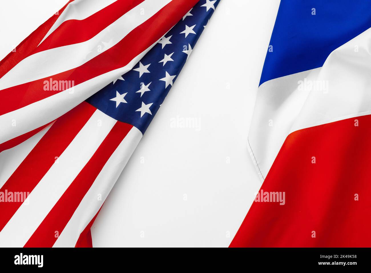 United States of America flag and France flag Stock Photo - Alamy