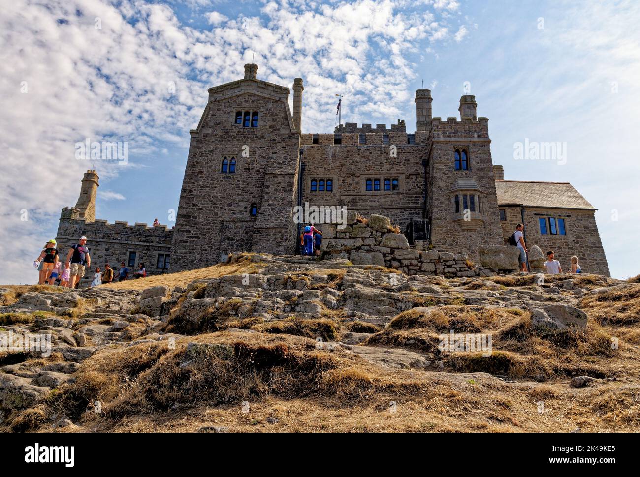 Iconic landmark of St. Michael Mount - the Cornish counterpart of Mont ...