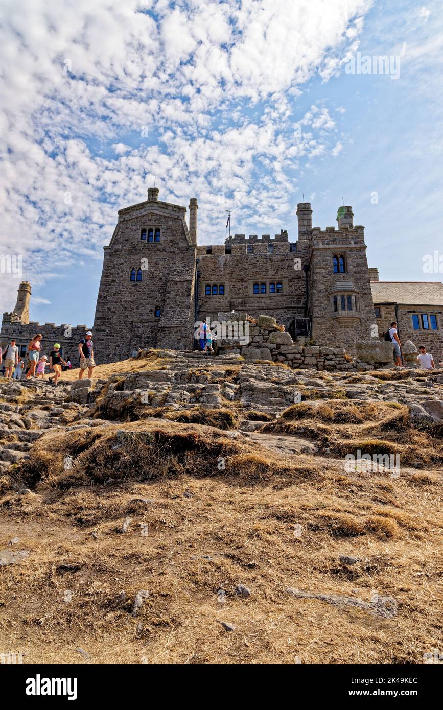 Iconic landmark of St. Michael Mount - the Cornish counterpart of Mont ...
