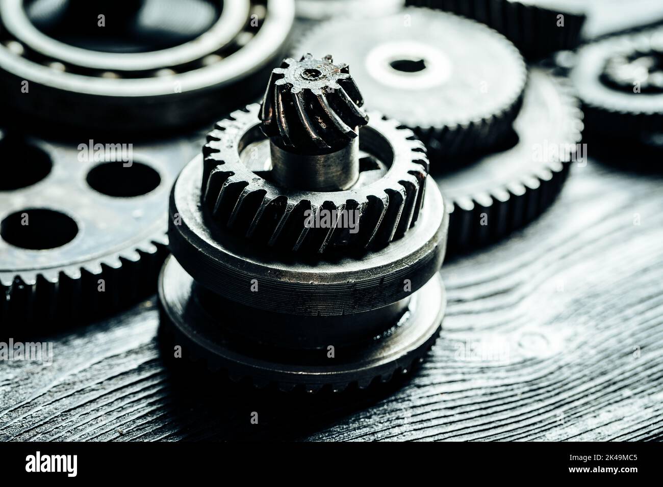 Gears from an old industrial machine Stock Photo - Alamy