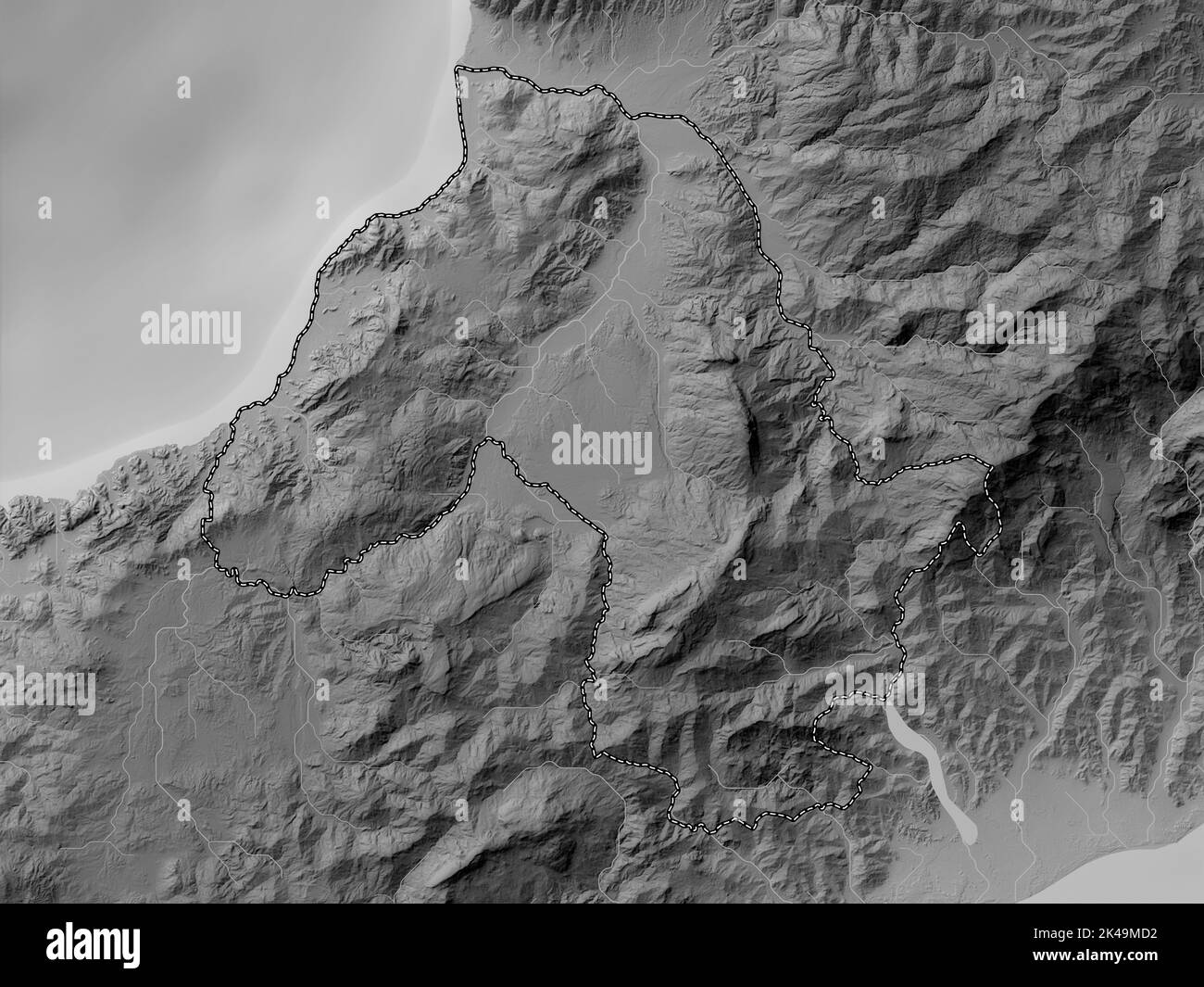 Bobonaro, municipality of East Timor. Grayscale elevation map with ... Bobonaro, municipality of East Timor. Grayscale elevation map with ...