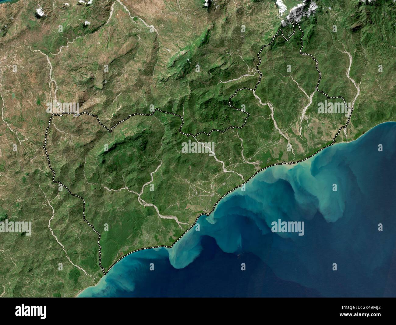 Covalima, municipality of East Timor. High resolution satellite map Stock Photo - Alamy