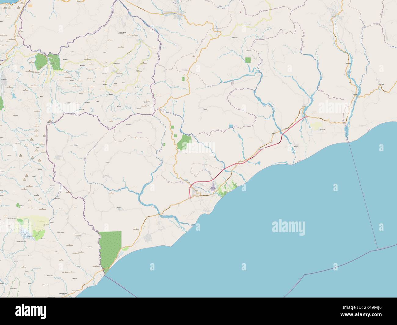 Covalima, municipality of East Timor. Open Street Map Stock Photo - Alamy