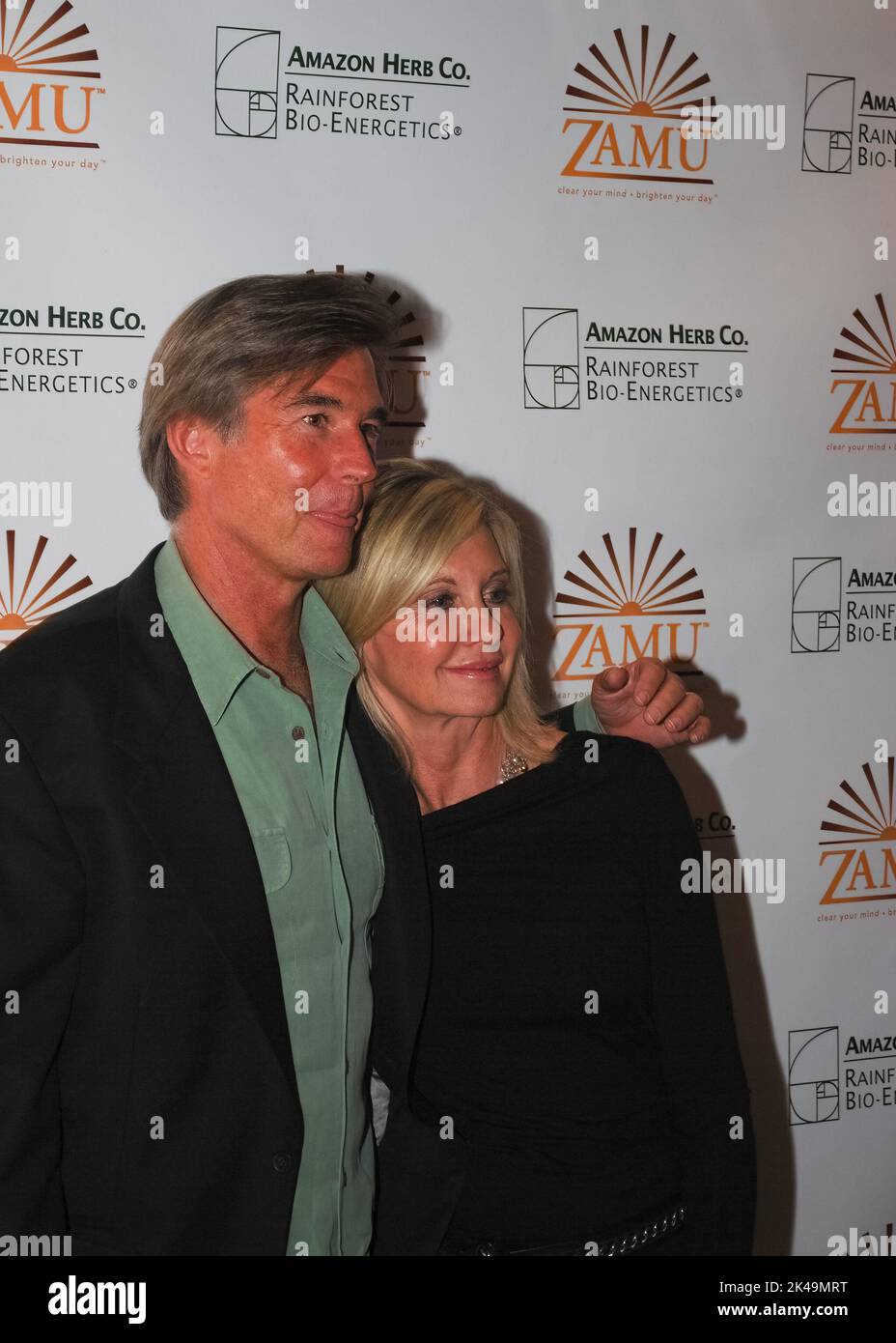 Olivia Newton-John and her husband John Easterling visit a Amazon Herb ...
