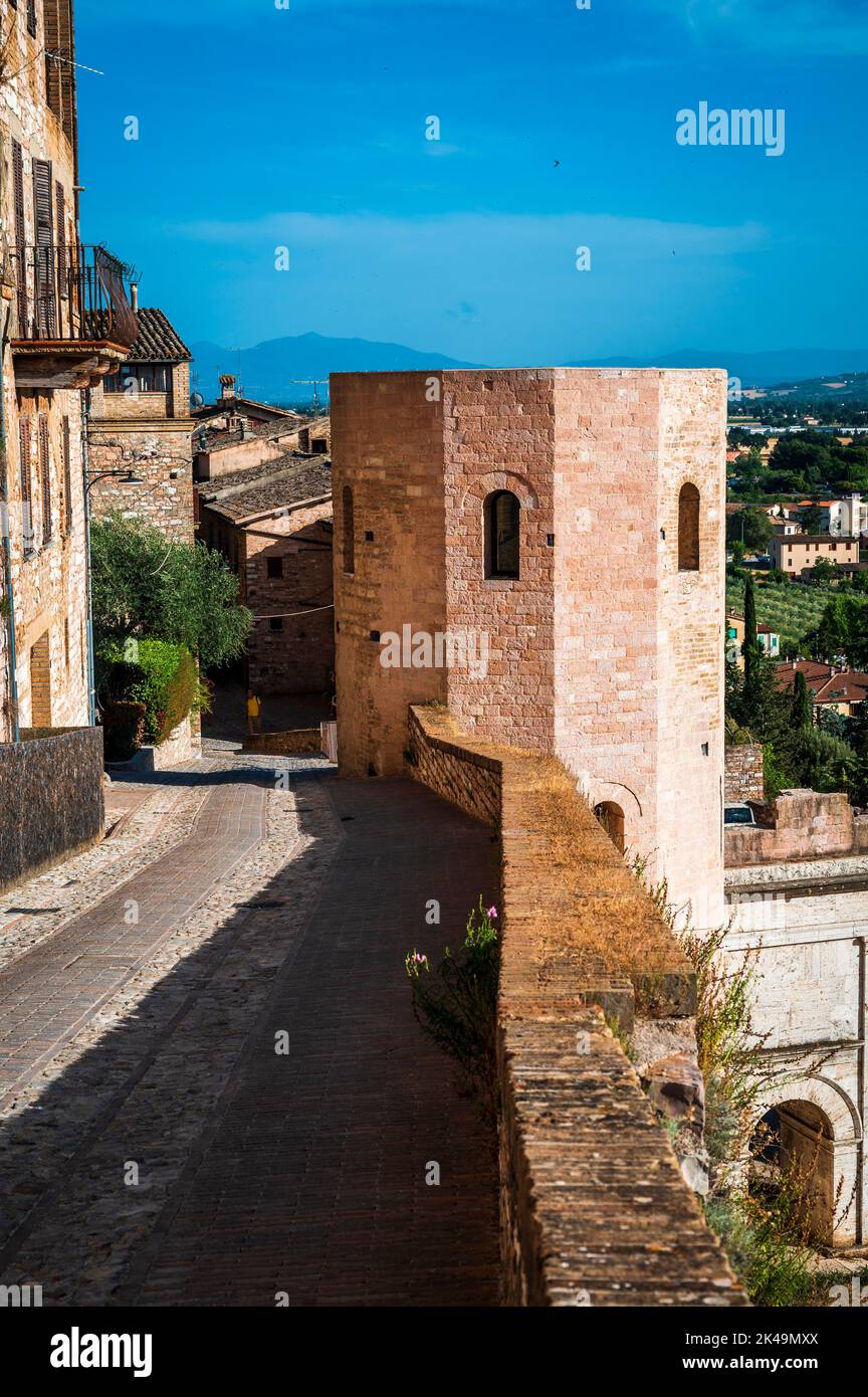 Magic of Spello, an ancient medival village in Umbria Stock Photo - Alamy