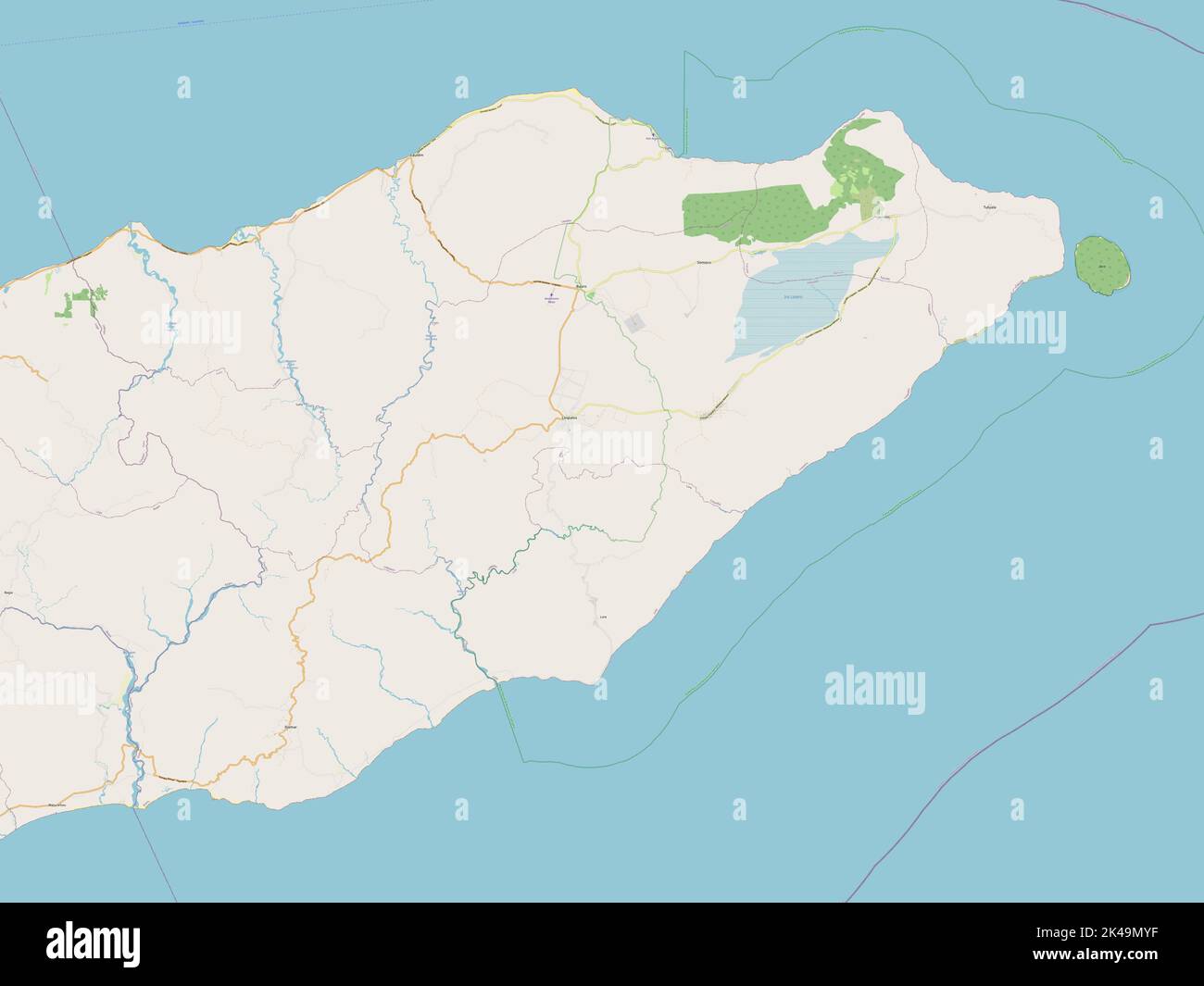 Lautem, municipality of East Timor. Open Street Map Stock Photo - Alamy