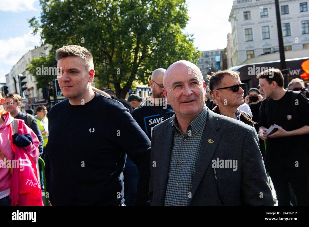 General secretary of the RMT union, Mick Lynch is seen during the ...